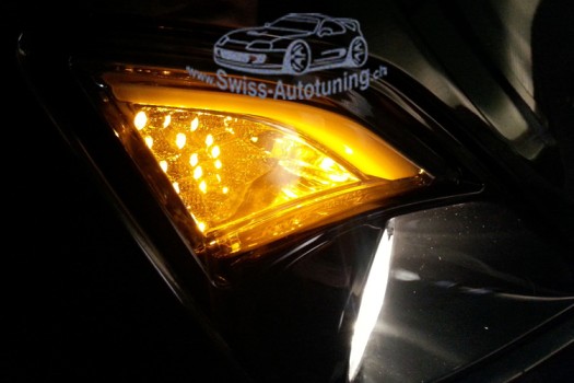 Frontblinker Toyota GT86 Klarglas-Chrom mit orangen LED's und weissem ...
